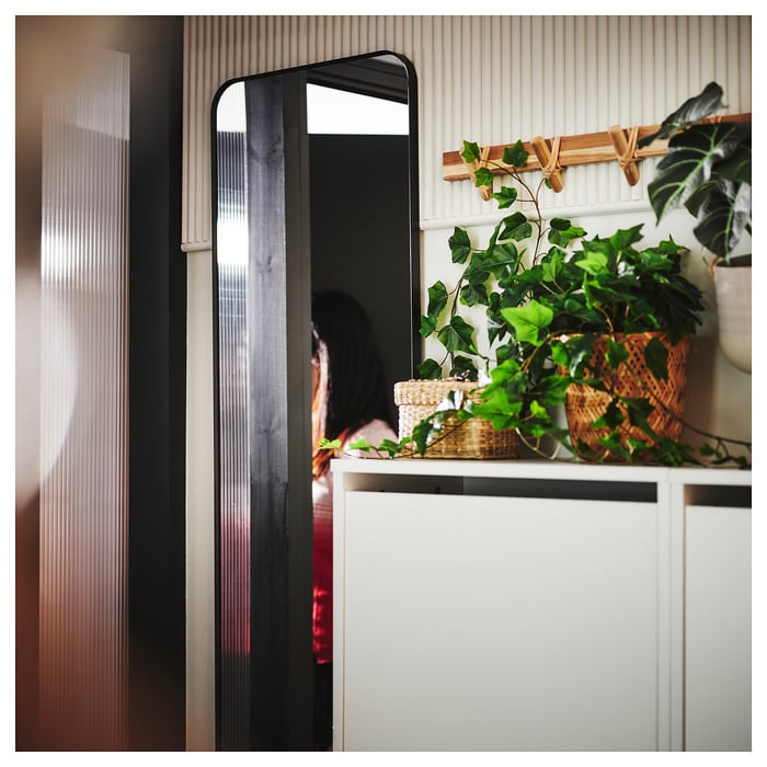 LINDBYN mirror, black, 40x130 cm (153/4x511/8") - IKEA CA