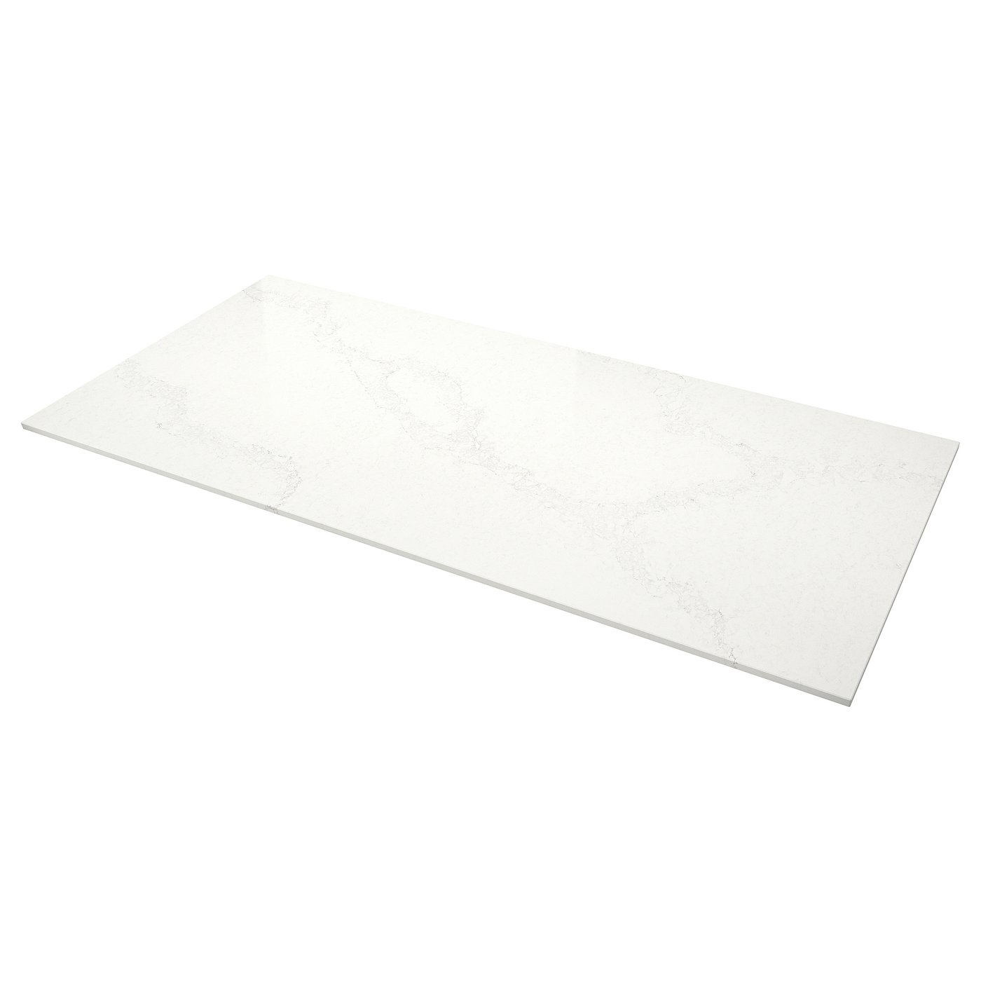 LOCKEBO custom countertop, white/gray lively marble effect/glass ...