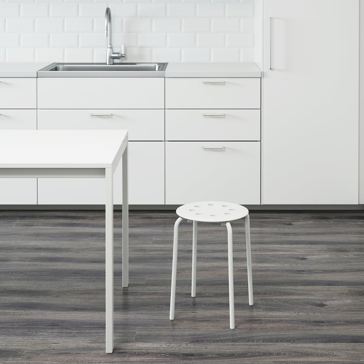 MARIUS Stool, white, 173/4" (45 cm) - IKEA CA