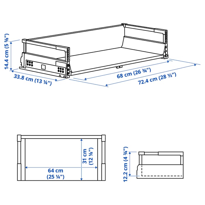 MAXIMERA drawer, medium, white, 76x38 cm (30x143/4") - IKEA CA