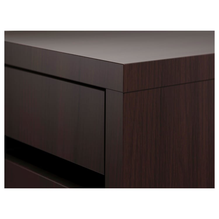 MICKE drawer unit/drop file storage, black-brown, 35x75 cm (133/4x291/2 ...