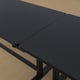 MITTZON foldable table with castors, black, 140x70 cm (551/8x271/2 ...