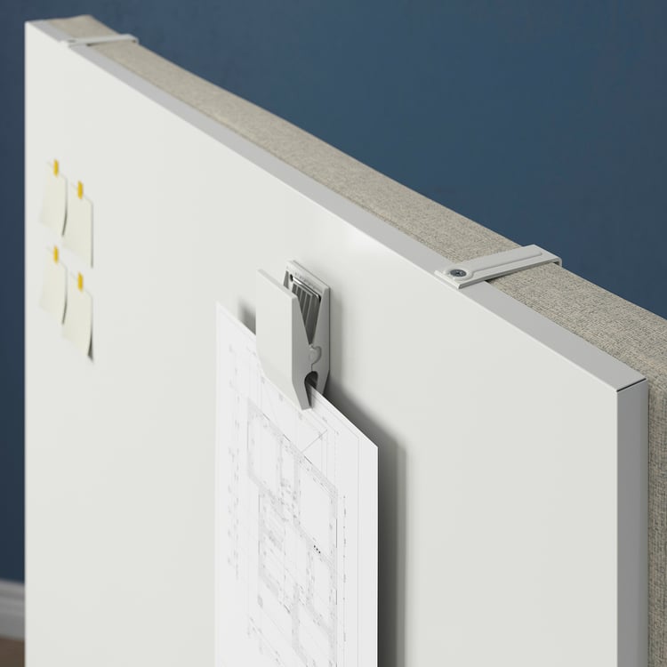 MITTZON frame w cstrs/acoustic scrn/whtbr, Gunnared beige/white, 85x205 ...