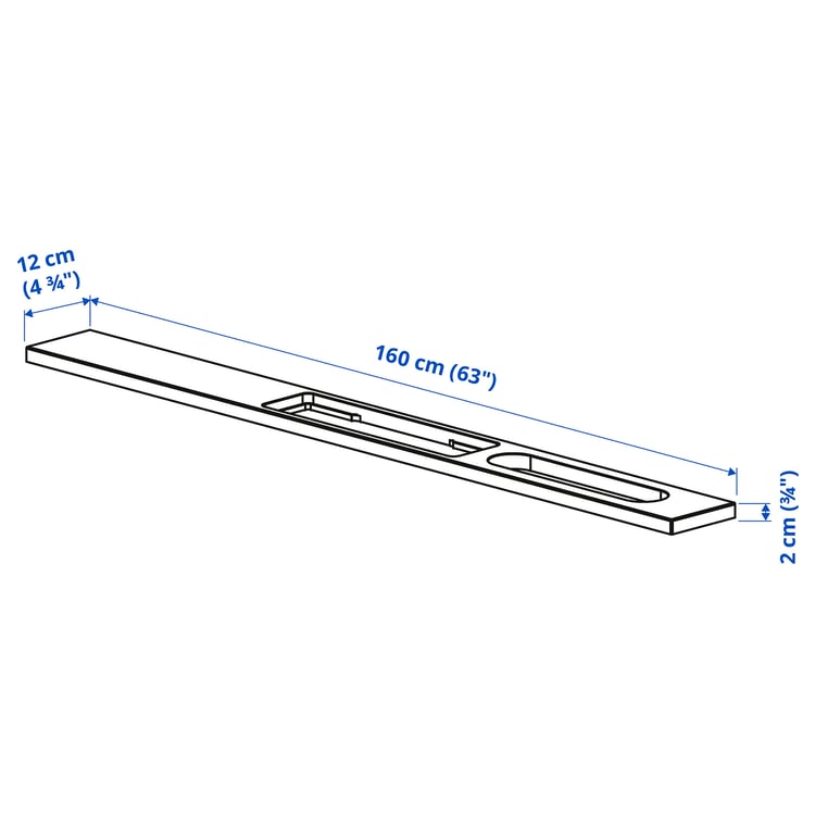 MITTZON plug-in module, white, 160x12 cm (63x43/4") - IKEA CA