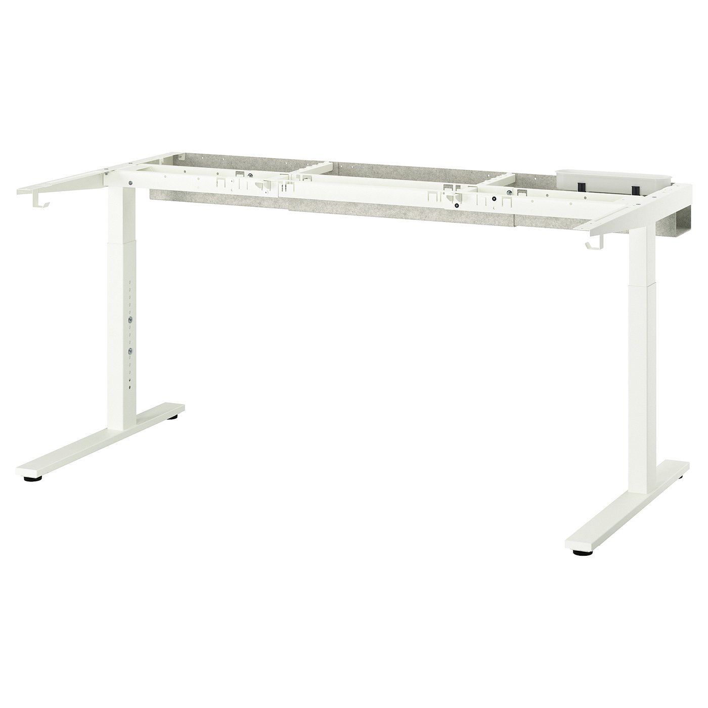 MITTZON underframe for desk, white, 120/140/160x80 cm (471/4/551/8 ...