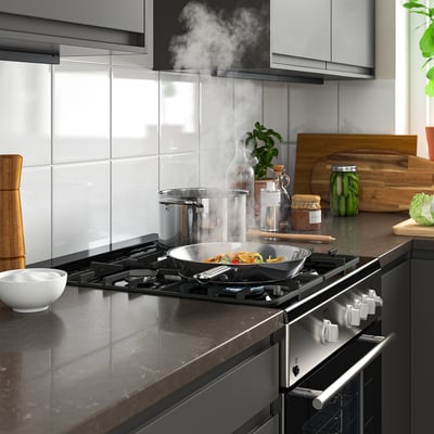 ÖRMINGE range with gas cooktop, Stainless steel, 60 cm (24") - IKEA CA