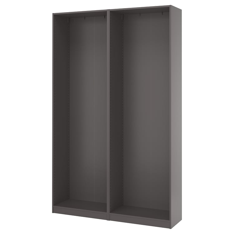 PAX 2 wardrobe frames, dark gray, 150x35x236 cm (59x133/4x931/8") - IKEA CA