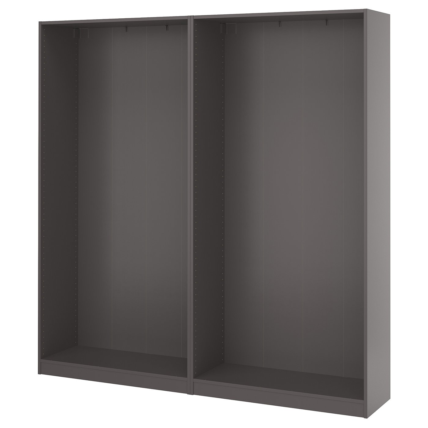 PAX 2 wardrobe frames, dark gray, 200x35x201 cm (785/8x133/4x791/4 ...
