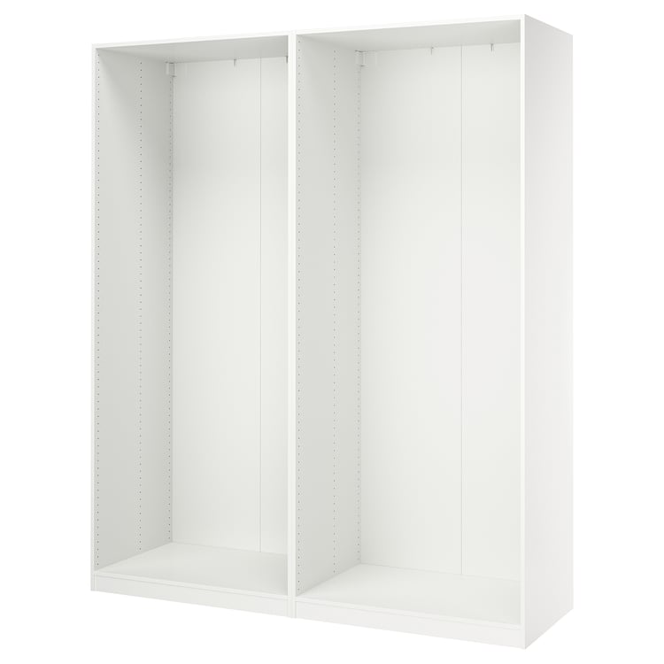 PAX 2 wardrobe frames, white, 200x58x236 cm (785/8x227/8x931/8") - IKEA CA