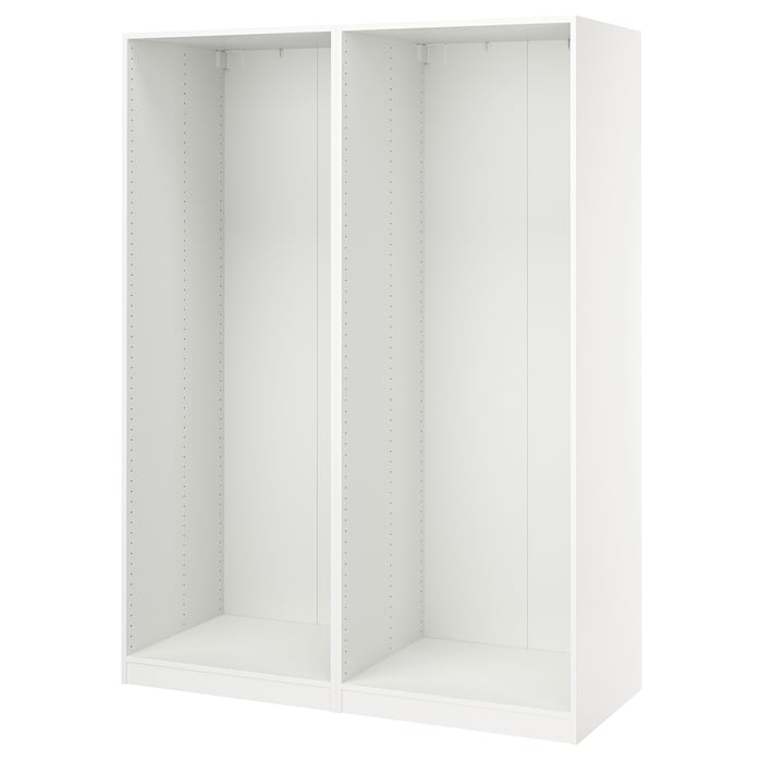 PAX 2 wardrobe frames, white, 150x58x201 cm (587/8x227/8x791/4") - IKEA CA