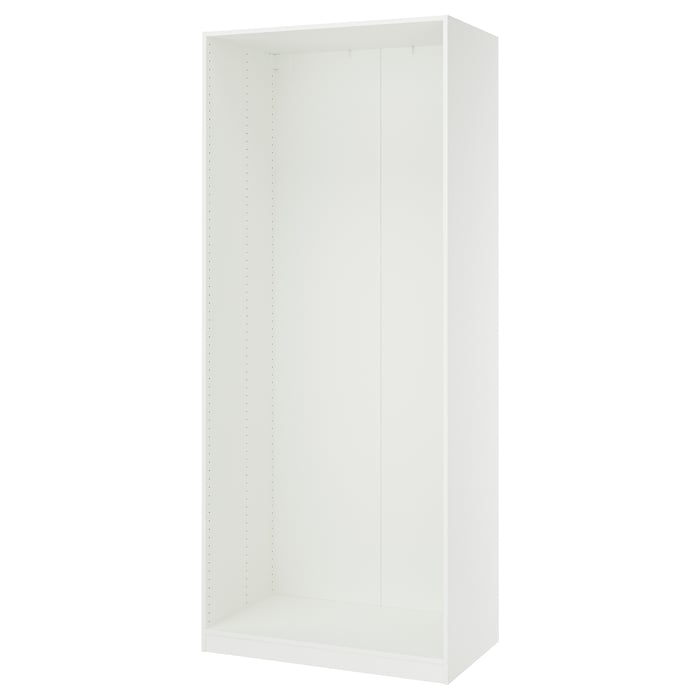 PAX wall-mounted storage frame, white, 100x58x236 cm (393/8x227/8x927/8 ...