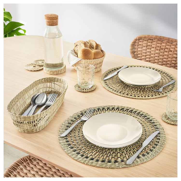 PENNFISK place mat, natural/sedge handmade, 37 cm (14 ½") - IKEA CA
