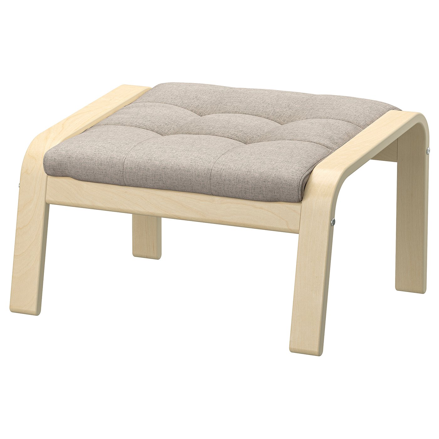 POÄNG footstool, birch veneer/Gunnared beige - IKEA CA