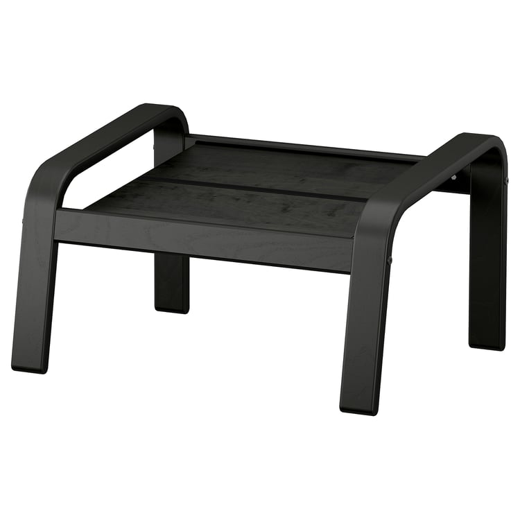 POÄNG footstool frame, black - IKEA CA