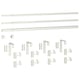 RÄCKA / HUGAD triple curtain rod combination, white, 210-385 cm (825/8 ...