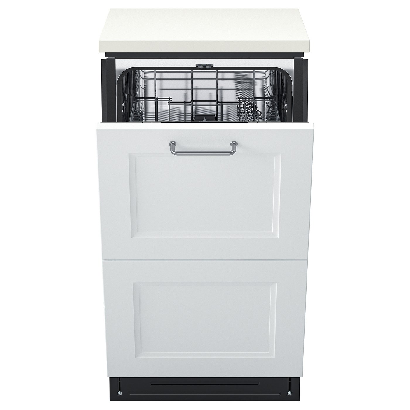 RANSBERG built-in dishwasher with 2 fronts, Axstad matt white, 44.7 cm ...