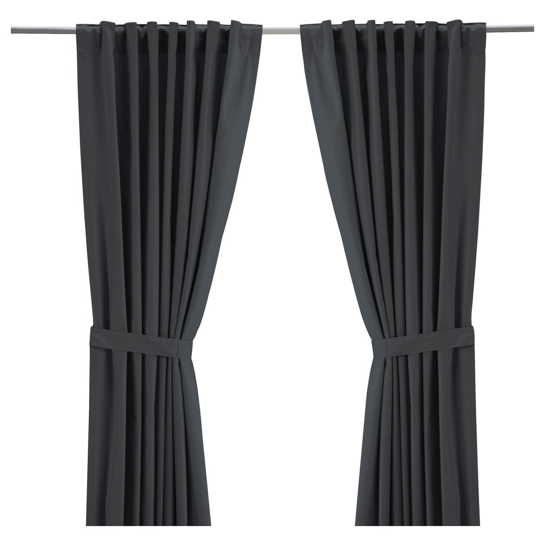 RITVA Curtains with tie-backs, 1 pair, gray, 57x98" (145x250 cm) - IKEA