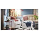 ROCKSJÖN armchair with footstool, Blekinge white - IKEA CA