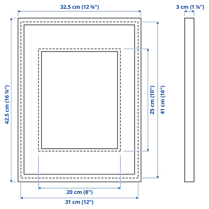 RÖDALM frame, black, 31x41 cm (12x16") - IKEA CA