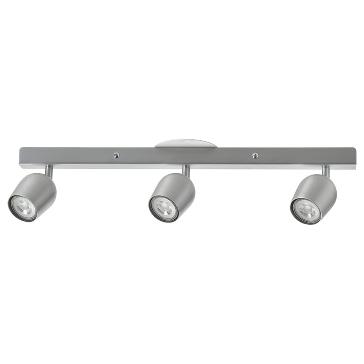 RÖKFRI ceiling spotlight with 3 lights, aluminium-colour - IKEA CA