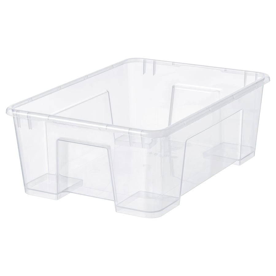 SAMLA box, transparent, 39x28x14 cm/11 l (15 ¼x11x5 ½"/3 gallon) - IKEA CA