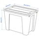 SAMLA box with lid, transparent, 39x28x28 cm/22 l (15 ¼x11x11"/6 gallon ...