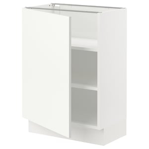 SEKTION base cabinet with shelves , white/Vallstena white, 61x37x76 cm ...