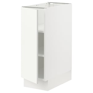 SEKTION base cabinet with shelves , white/Vallstena white, 31x61x76 cm ...