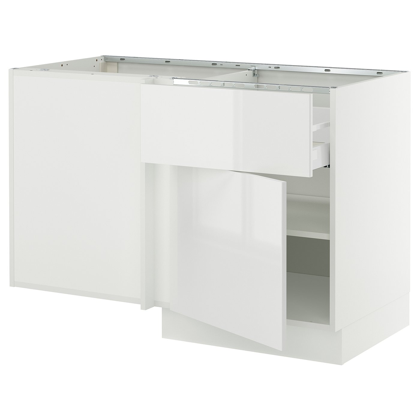 SEKTION corner base cab w drawer and shelf, white/Ringhult white ...