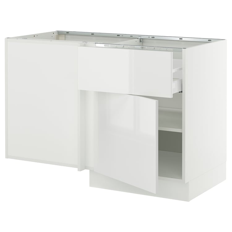 SEKTION corner base cab w drawer and shelf, white/Ringhult white ...