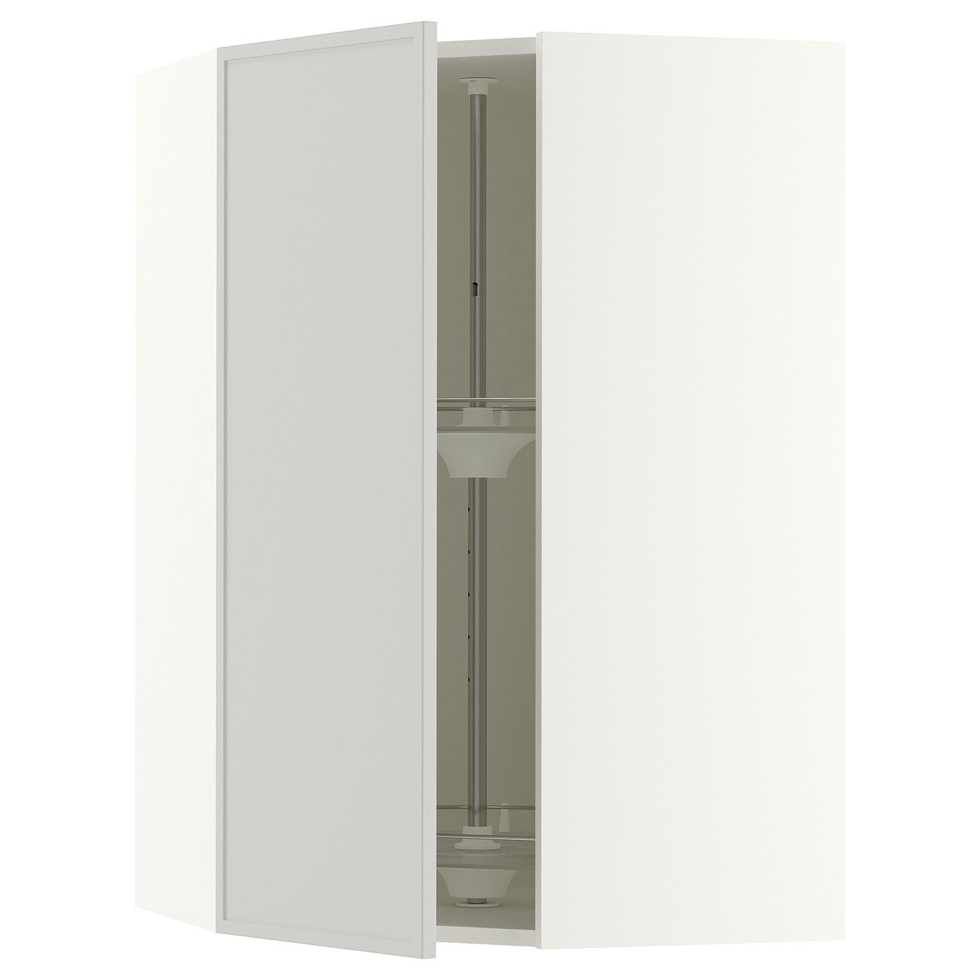 SEKTION corner wall cabinet with carousel, white/Aspudden light gray ...