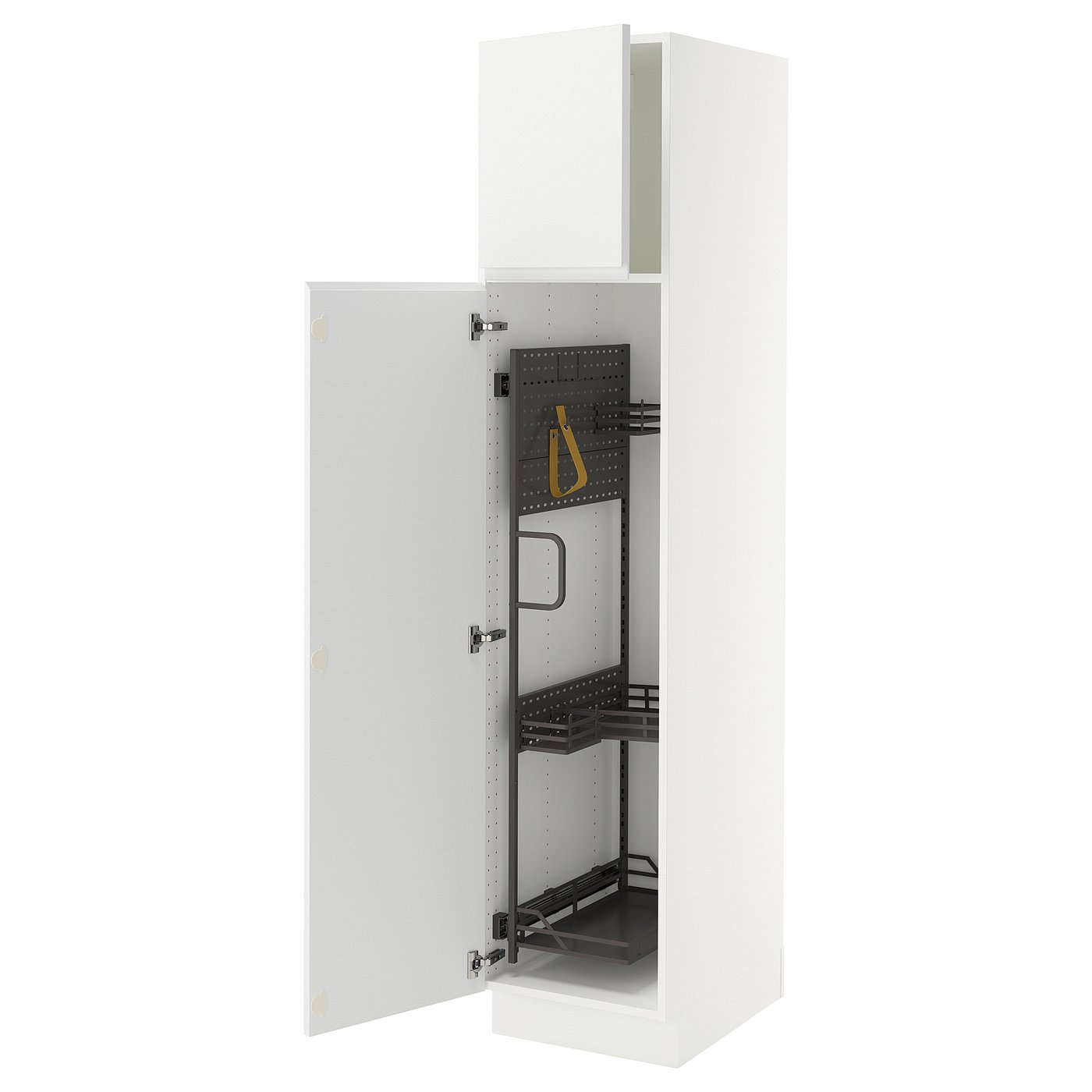 SEKTION high cabinet/pull-out int fittings, white/Voxtorp matt white ...