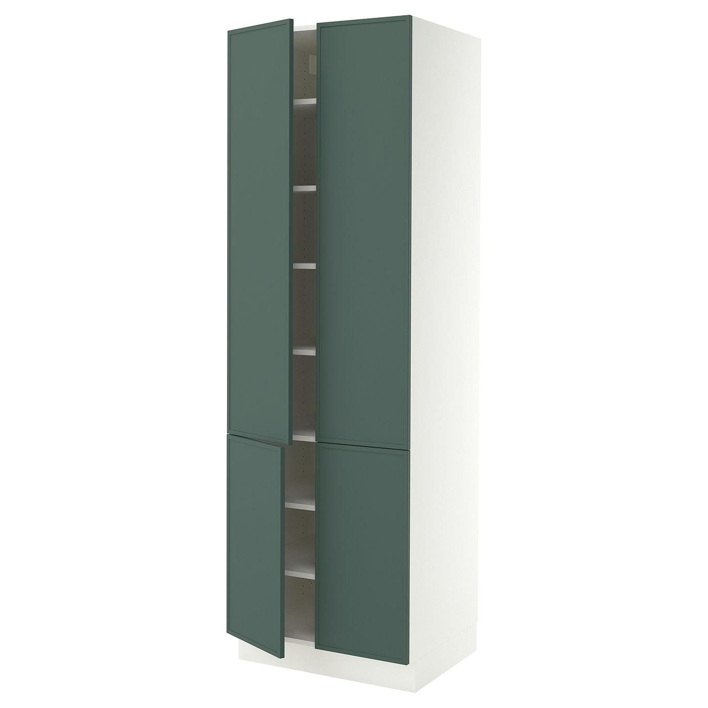 SEKTION high cabinet with shelves/4 doors, white/Aspudden dark gray ...