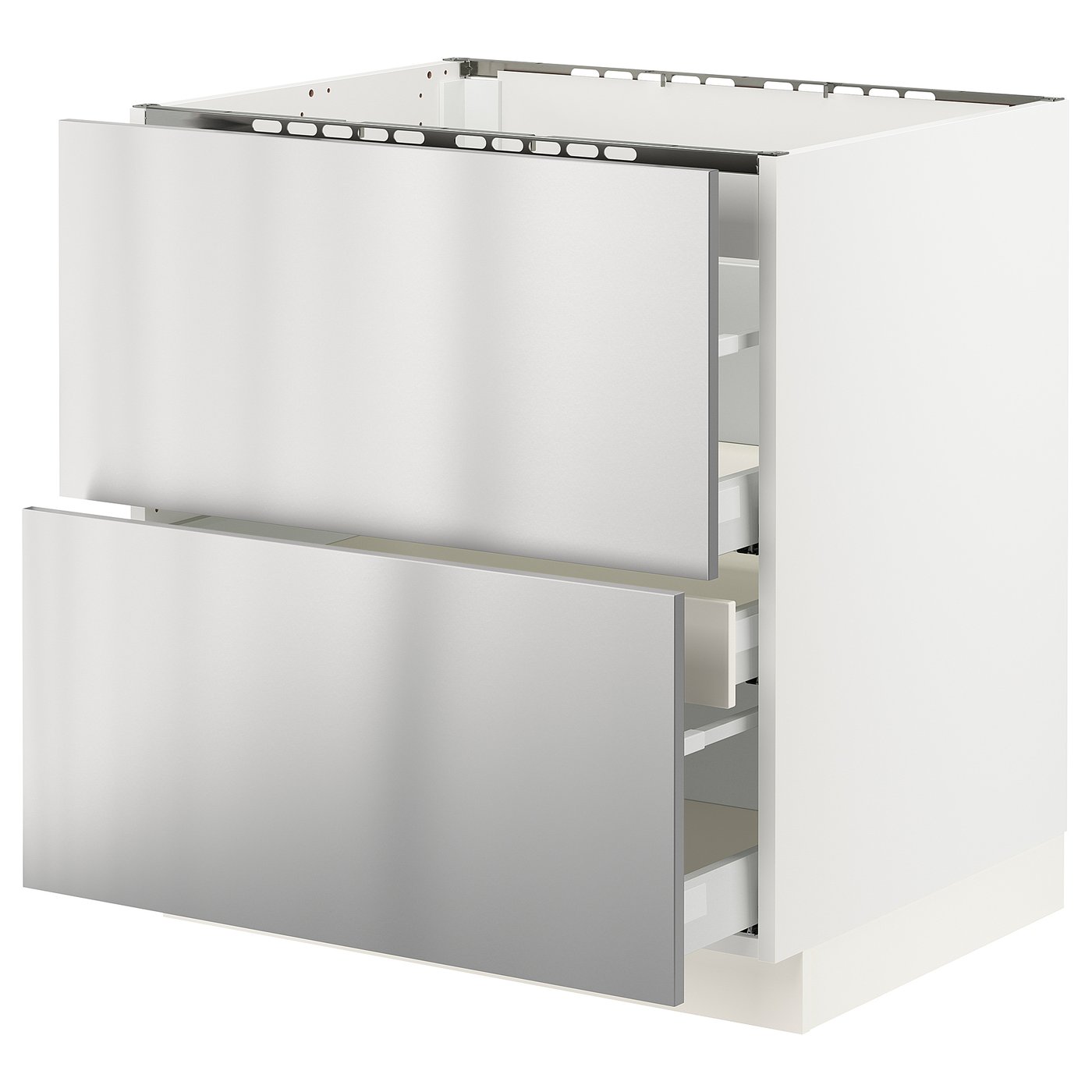 SEKTION / MAXIMERA base cab f cktp/2 fronts/3 drawers, white/Nogsta ...
