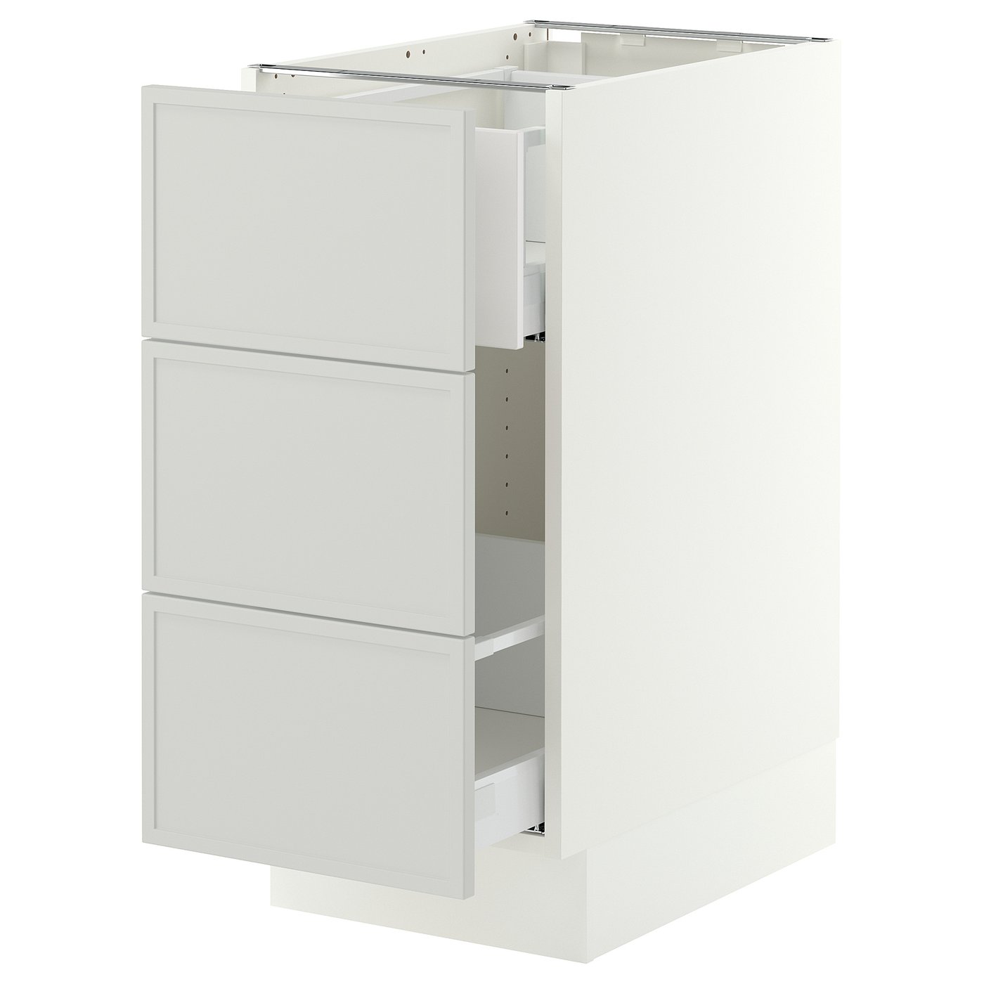 SEKTION / MAXIMERA base cab f recycling/3 fronts, white/Aspudden light ...