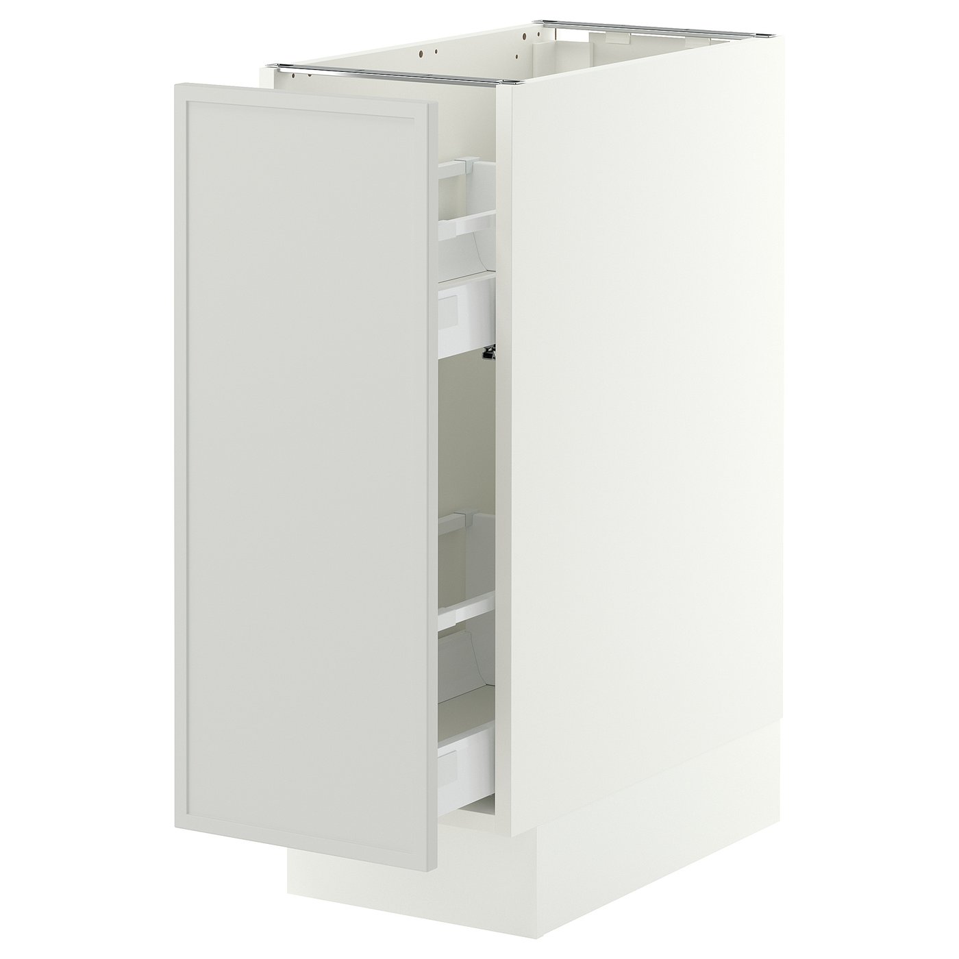 SEKTION / MAXIMERA base cabinet with pull-out storage, white/Aspudden ...