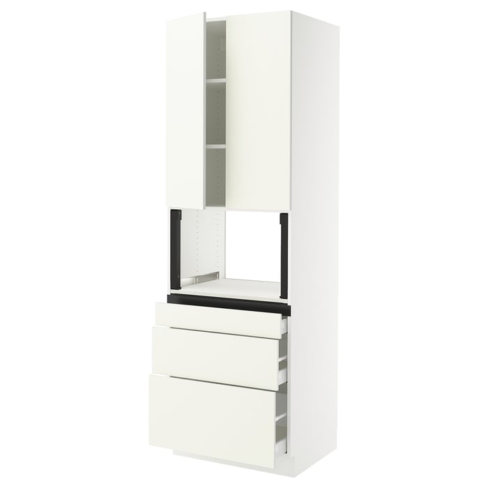 SEKTION / MAXIMERA hi cb f micro w 3 drawers/2 doors, white/Vallstena ...