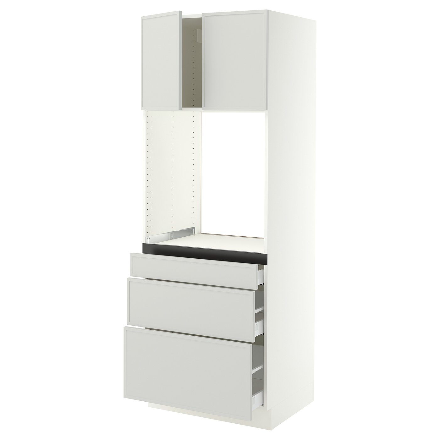 SEKTION / MAXIMERA high cab f oven w 3 drawers/2 doors, white/Aspudden ...