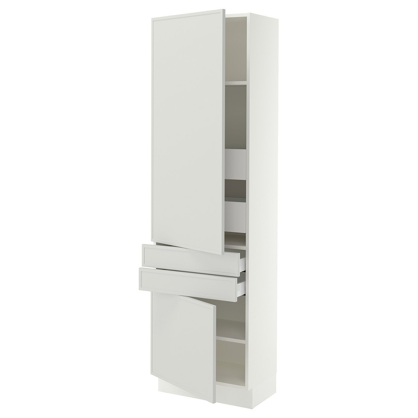 SEKTION / MAXIMERA high cab w 2drs/2 fronts/4 drawers, white/Aspudden ...