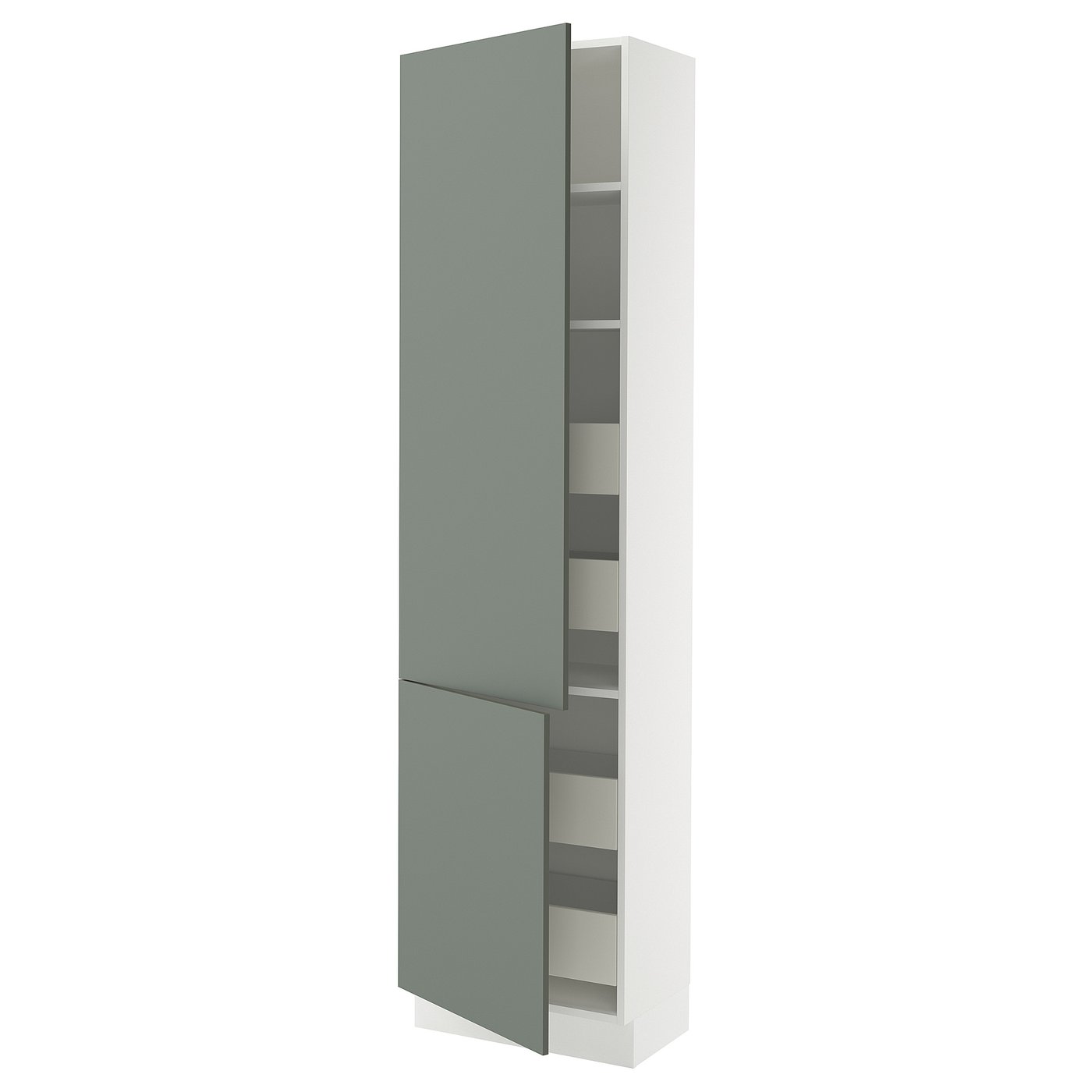 SEKTION / MAXIMERA high cb w 2 doors/shelves/4 drawers, white/Nickebo ...