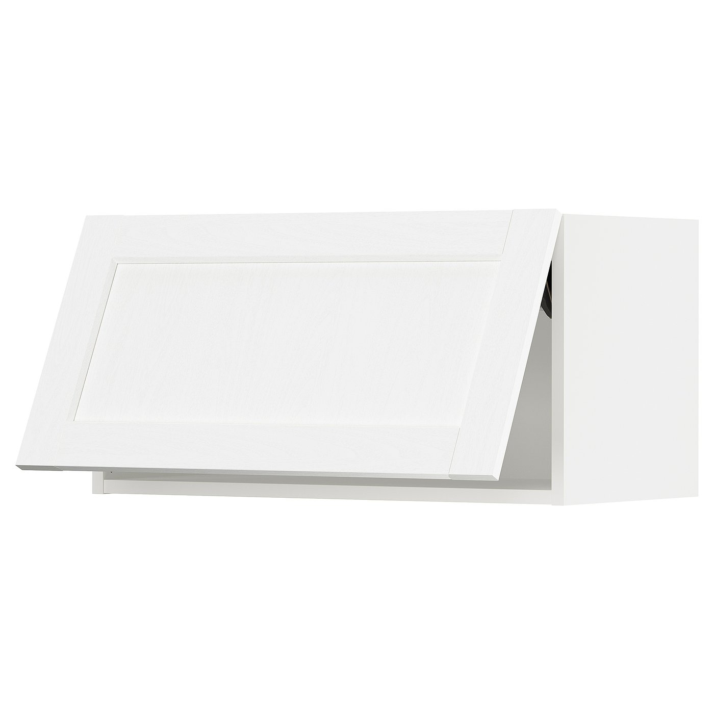 SEKTION Wall cabinet horizontal w push open white Enkoping white wood effect 76x37x38 cm 30x15x15