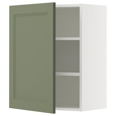 SEKTION wall cabinet, white/Axstad gray-green, 61x37x76 cm (24x15x30 ...