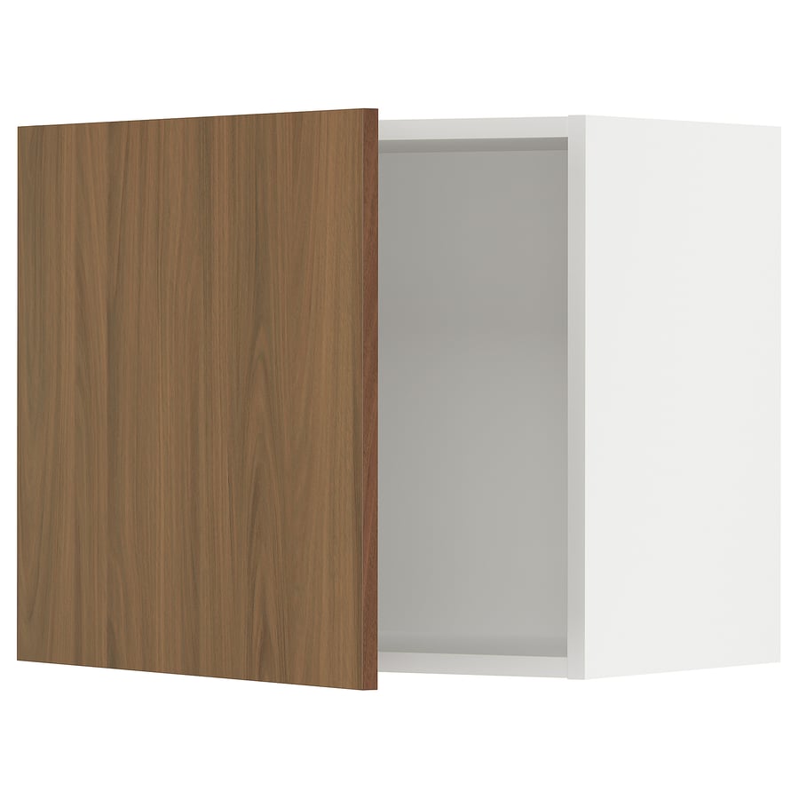 SEKTION wall cabinet, white/Tistorp brown walnut effect, 61x37x51 cm ...