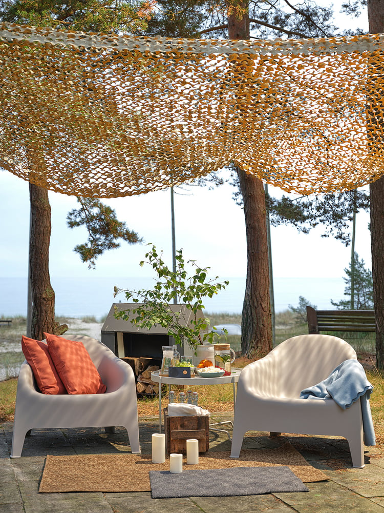 SKARPÖ armchair, outdoor, dark beige - IKEA CA