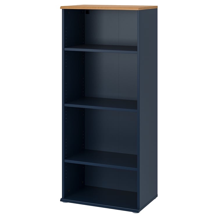 SKRUVBY bookcase, black-blue, 60x140 cm (235/8x551/8") - IKEA CA