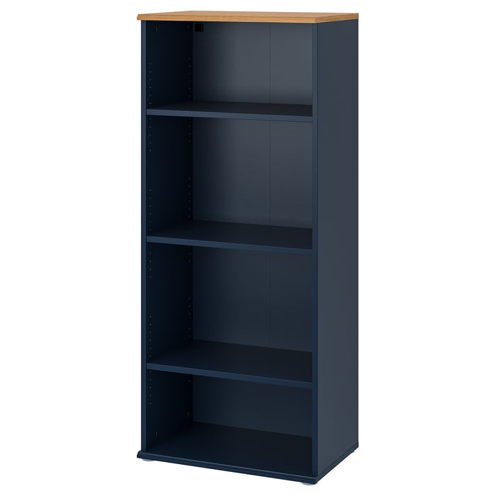 SKRUVBY bookcase, black-blue, 60x140 cm (235/8x551/8") - IKEA CA