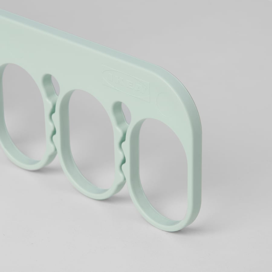 SLIBB hanger with 8 grip clips, green - IKEA CA