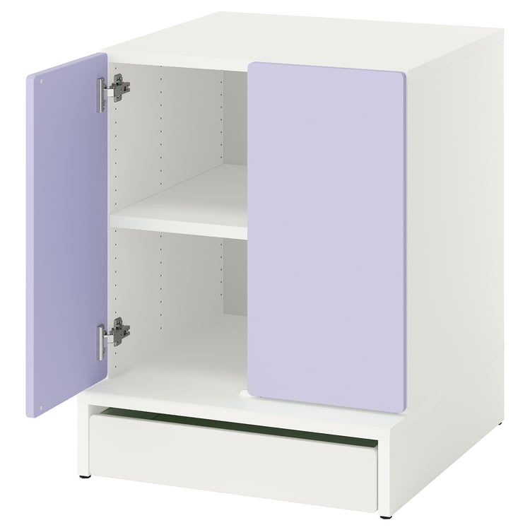 SMÅSTAD / UPPFÖRA cabinet, white lilac/with 1 shelf, 60x65x76 cm (235 ...