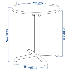 STENSELE Table, anthracite/anthracite, 70 cm (273/8") - IKEA CA