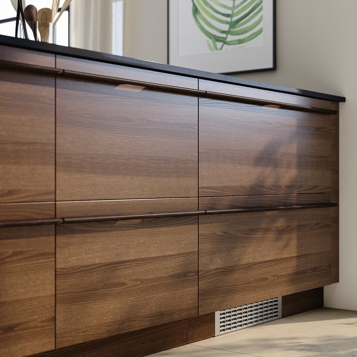 STENSTA drawer front, dark brown ash veneer, 76x25 cm (30x10") - IKEA CA